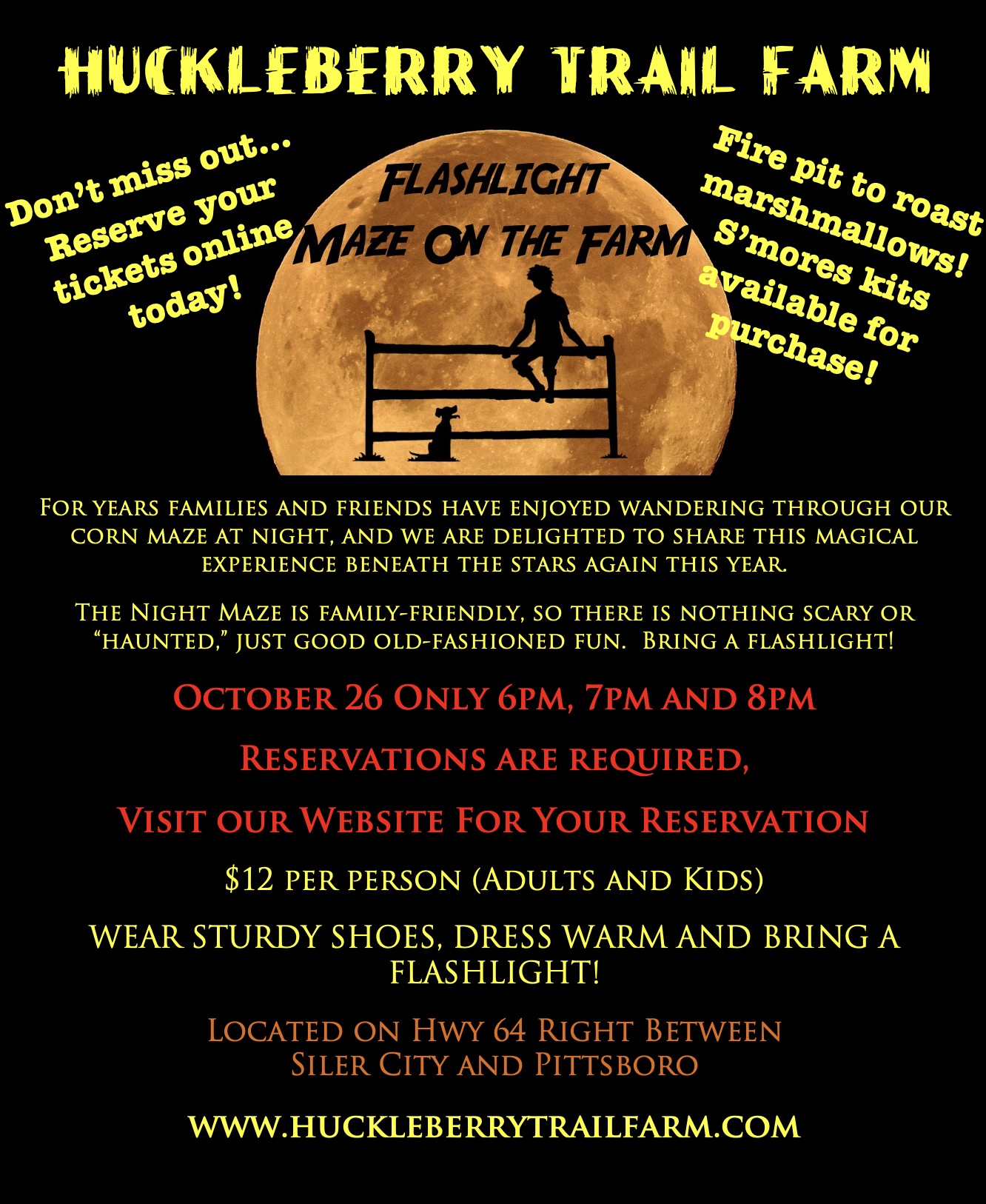 2024 Huck Flashlight Maze | Huckleberry Trail Farm